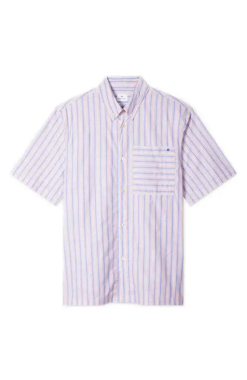 Paul Smith Casual Fit Stripe Cotton Camp Shirt