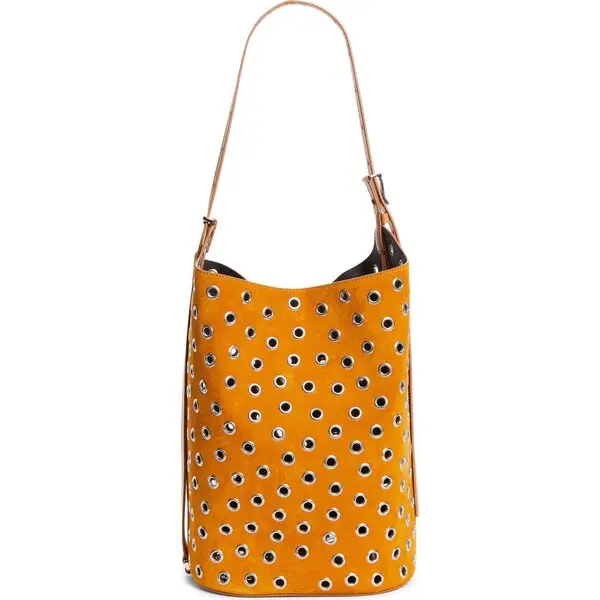 Proenza Schouler Brant Grommet Leather Bucket Bag - Hazelnut