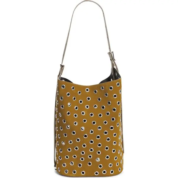 Proenza Schouler Brant Grommet Leather Bucket Bag - Hazelnut