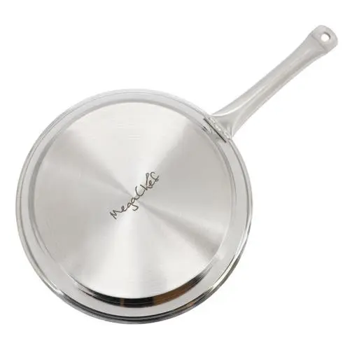 MEGACHEF Professional Kitchen 10 Inch Round Stainless Steel Fry Pan