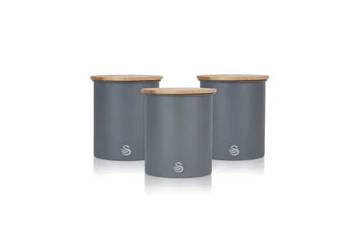 SWAN Nordic Set Of 3 Cannisters - Gray