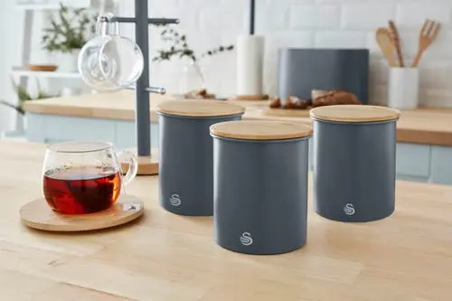 SWAN Nordic Set Of 3 Cannisters - Gray