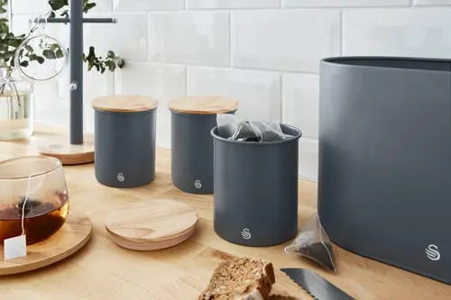 SWAN Nordic Set Of 3 Cannisters - Gray