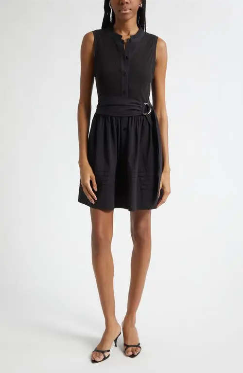 Ramy Brook Orla Belted Sleeveless Mini Dress - Black