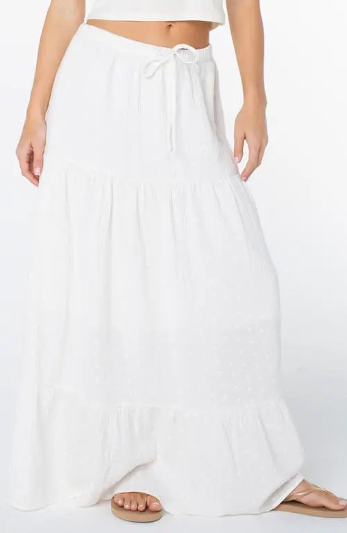 Roxy Tiered Cotton Maxi Skirt