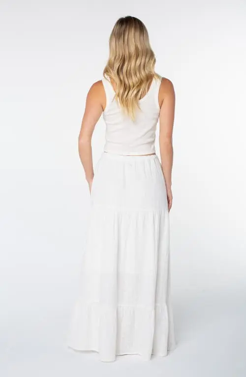 Roxy Tiered Cotton Maxi Skirt