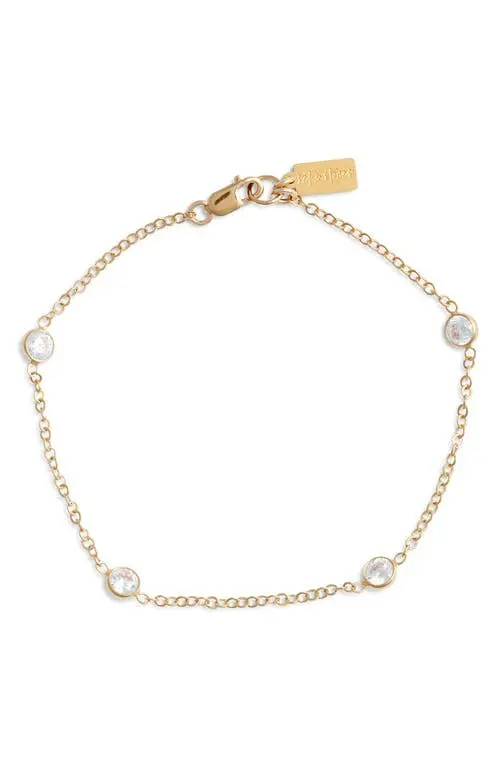 SET & STONES Faye Bracelet With Bezel Cubic Zirconia Stations - Gold