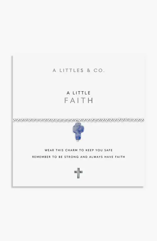 A LITTLES & CO. A Little 'faith' Silver And Gold-tone Plated Bracelet - Silver Plated