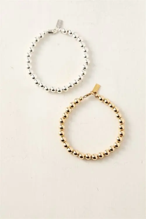 SET & STONES Cameron Beaded Bracelet - Silver