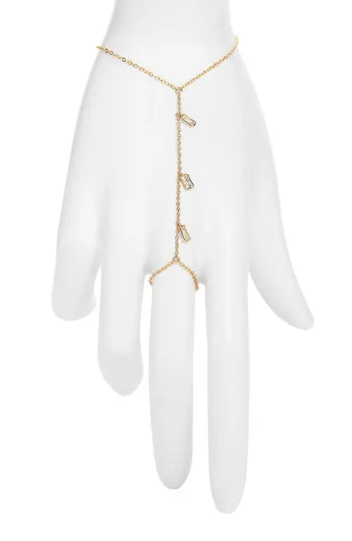 SET & STONES Cubic Zirconia Hand Chain - Gold