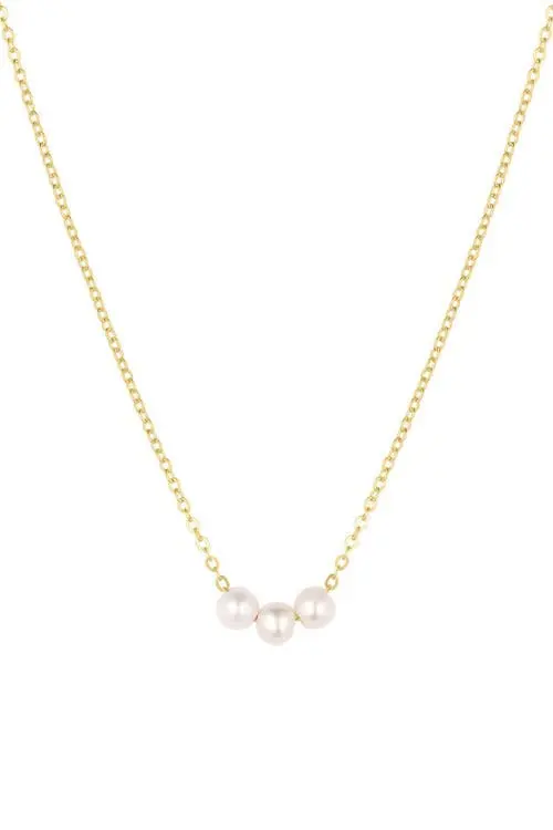 SET & STONES Caroline Pearl Necklace - Gold