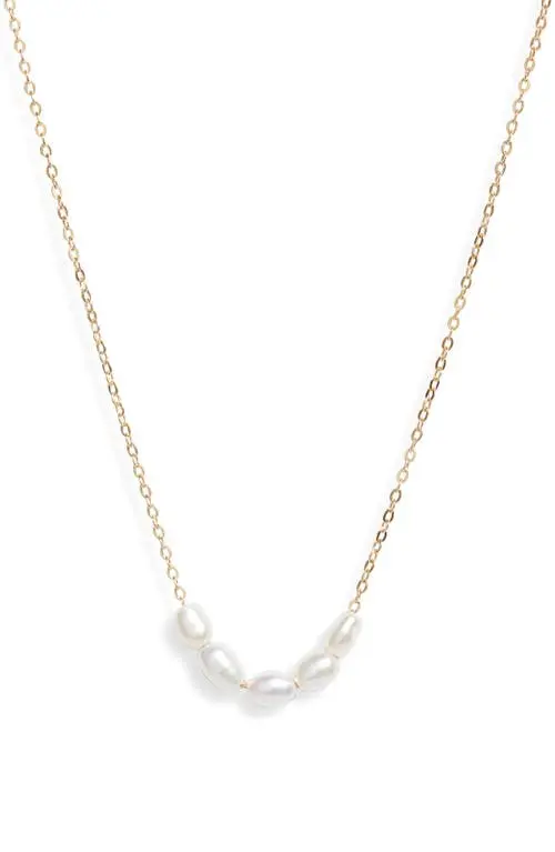 SET & STONES Landon Pearl Necklace - Gold