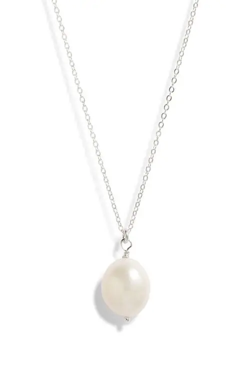 SET & STONES Adelle Pearl Pendant Necklace - Silver