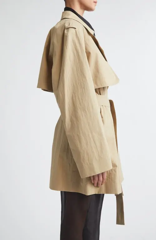 GIA STUDIOS Split Trench Coat With Removable Sleeves