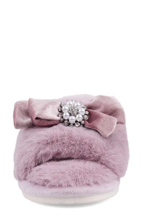 CANDIE'S Faux Fur Slide Slipper