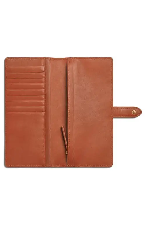 Shinola Continental Leather Snap Wallet