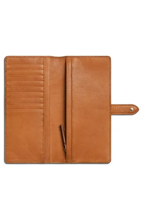 Shinola Continental Leather Snap Wallet