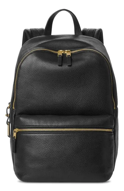 Shinola Leather Backpack - Black