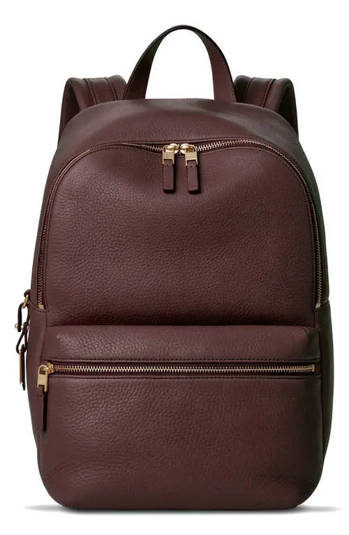Shinola Leather Backpack - Merlot
