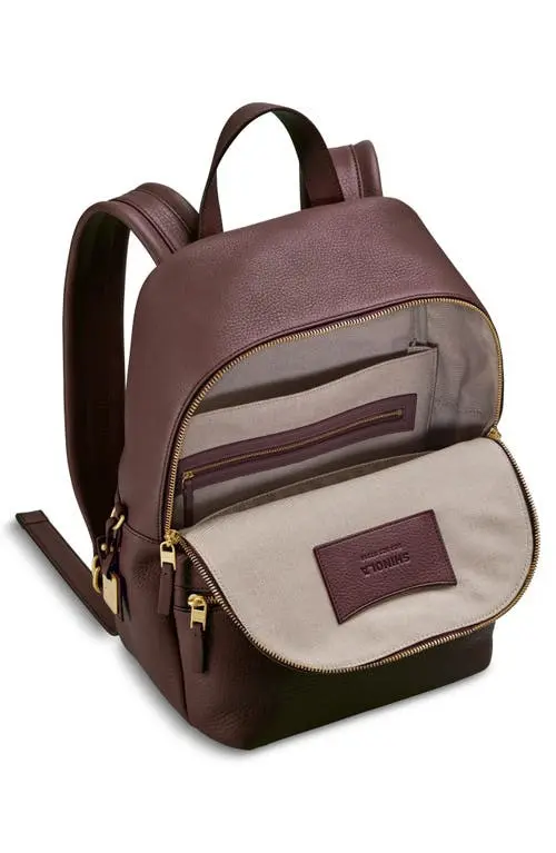 Shinola Leather Backpack - Merlot