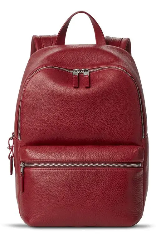 Shinola Leather Backpack - Ruby
