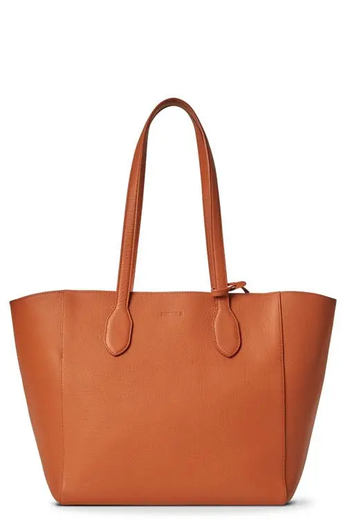 Shinola Runabout Pebble Leather Tote - Rust
