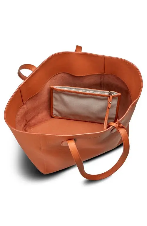 Shinola Runabout Pebble Leather Tote - Rust