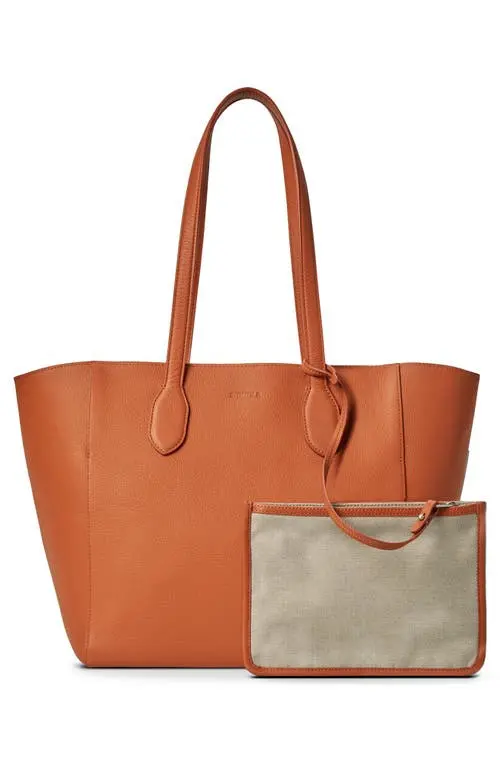 Shinola Runabout Pebble Leather Tote - Rust