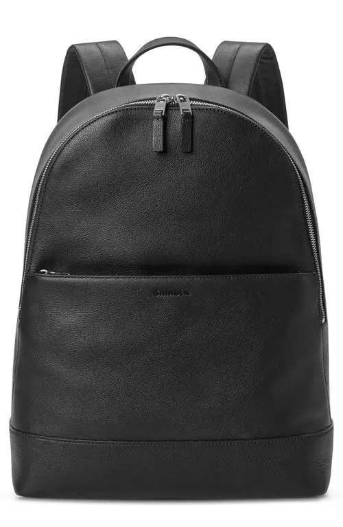 Shinola Canfield Pebble Leather Backpack - Black