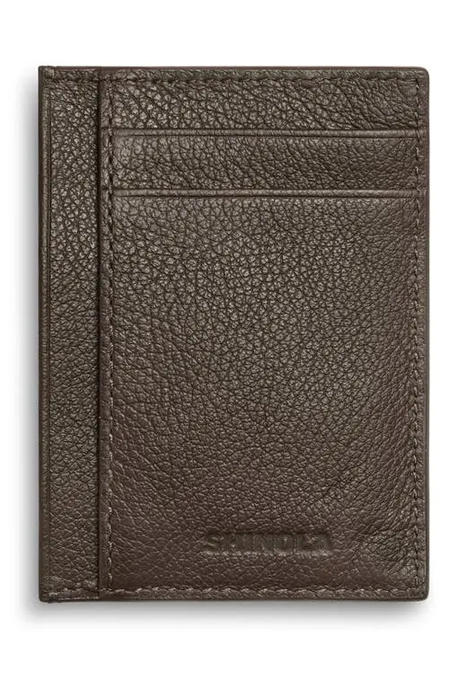 Shinola Canfield Essential Id Pebble Leather Card Holder - Espresso
