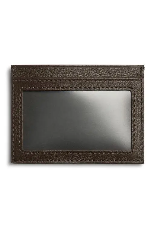 Shinola Canfield Essential Id Pebble Leather Card Holder - Espresso