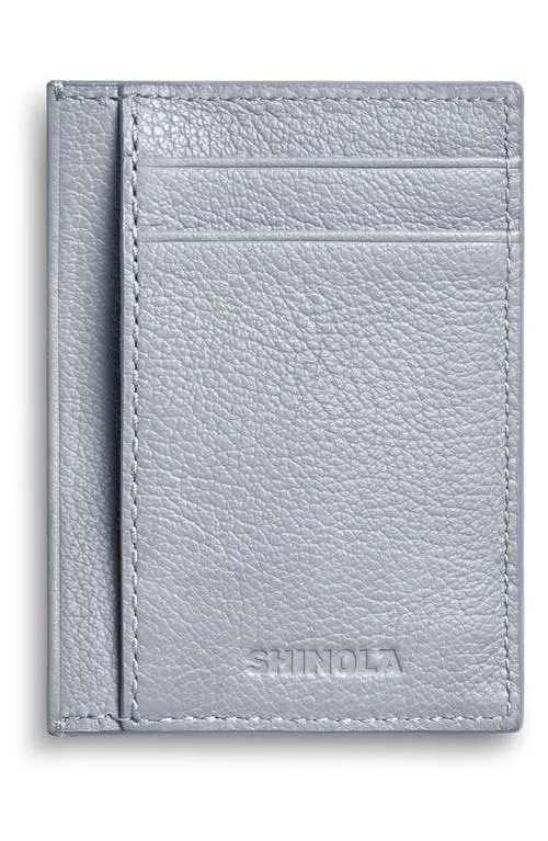 Shinola Canfield Essential Id Pebble Leather Card Holder - Mist