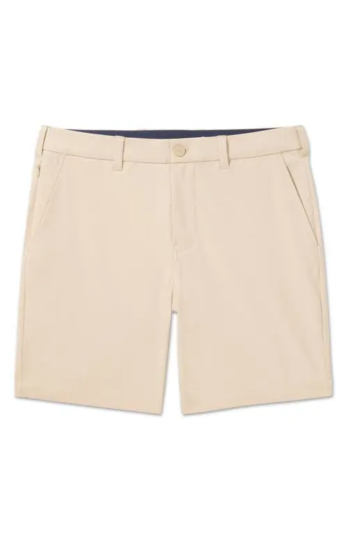 Mizzen+main Helmsman Flat Front Performance Golf Shorts - Oat