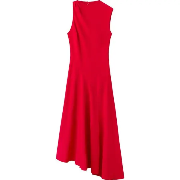 Mango Sleeveless Asymmetric Midi Dress