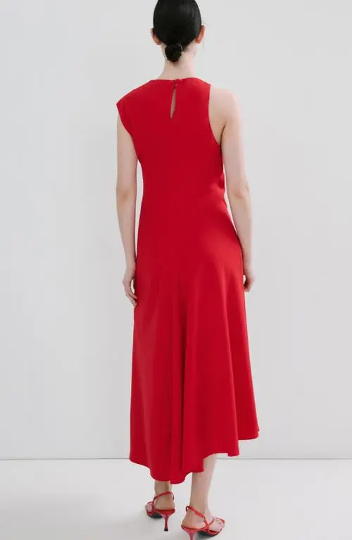 Mango Sleeveless Asymmetric Midi Dress