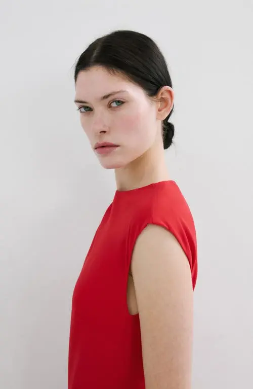 Mango Sleeveless Asymmetric Midi Dress