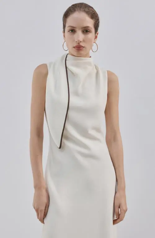 Mango Tie Back Sleeveless Midi Dress