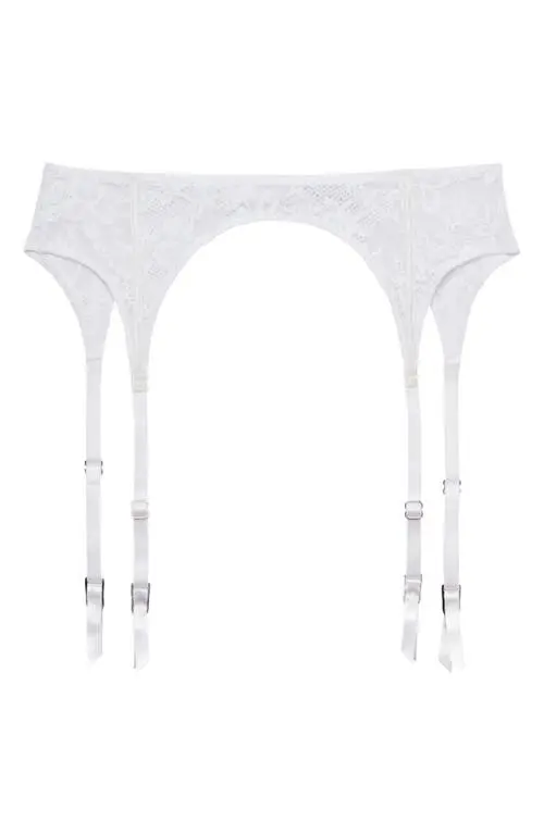 FLEUR DU MAL Le Stretch Lace Garter Belt - Ivory