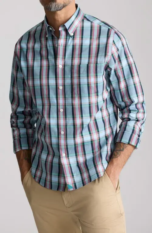 UNTUCKIT Plaid Wrinkle Free Cotton Button-down Shirt