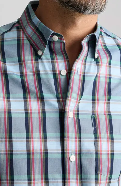 UNTUCKIT Plaid Wrinkle Free Cotton Button-down Shirt
