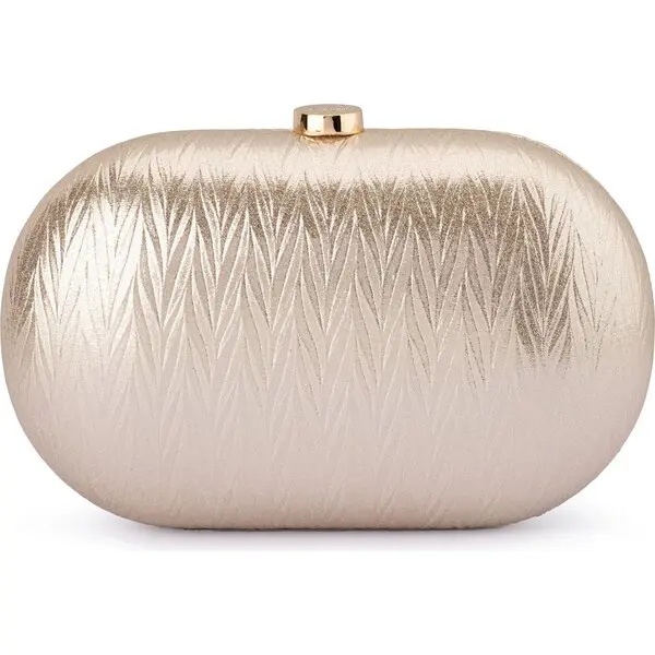 OLGA BERG Izza Oval Frame Clutch - Gold