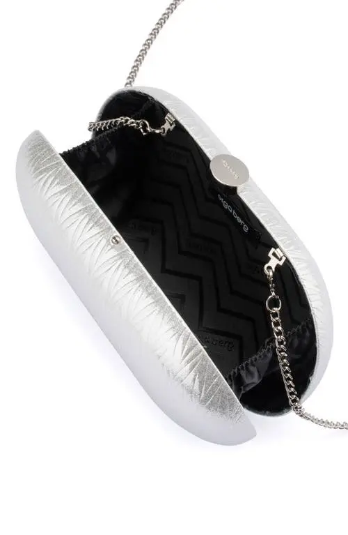 OLGA BERG Izza Oval Frame Clutch - Silver