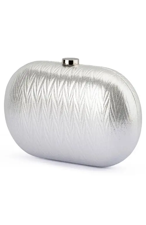 OLGA BERG Izza Oval Frame Clutch - Silver