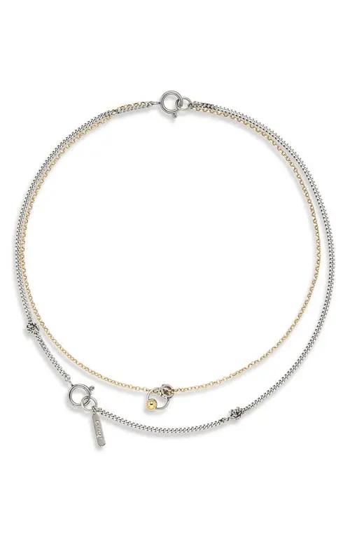 JUSTINE CLENQUET Clark Layered Mixed Metal Necklace - Gold N Palladium