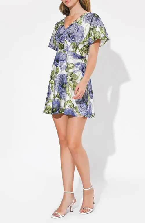 Adelyn Rae Cynthia Floral Embroidery Minidress