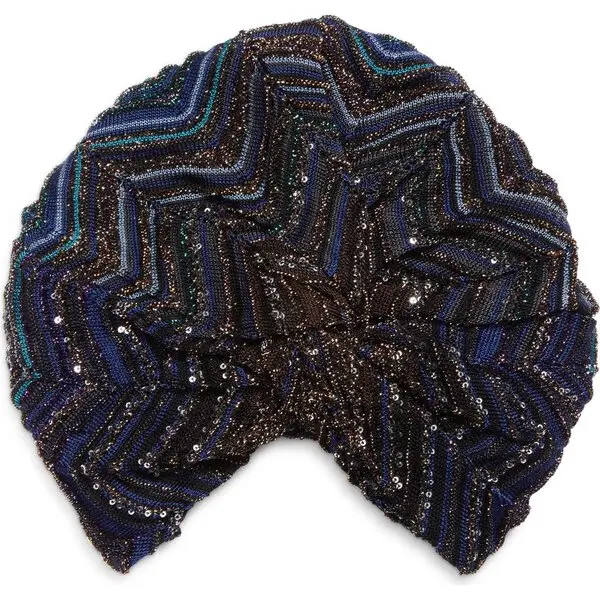Missoni Sequin Knit Head Wrap - 0001 Black Multi