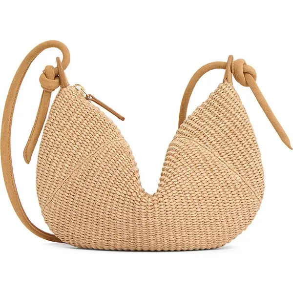 MANSUR GAVRIEL Mini Fortuna Woven Raffia Bag - Natural
