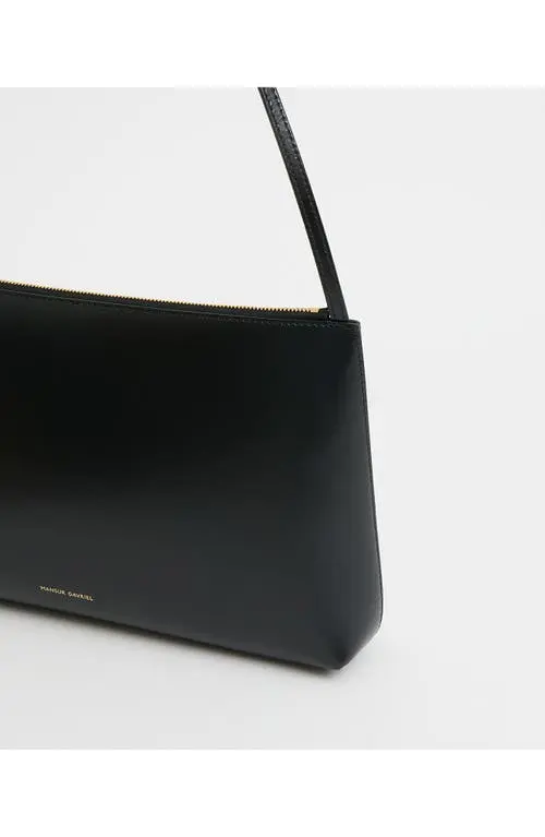 MANSUR GAVRIEL Large Gaia Leather Shoulder Bag - Black/flamma