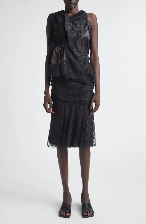 Junya Watanabe Mixed Lace Asymmetric Top