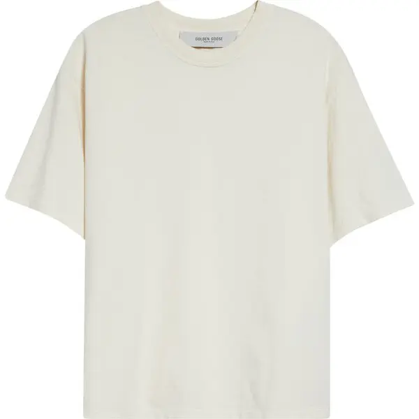 GOLDEN GOOSE Boxy Cotton T-shirt - Heritage White